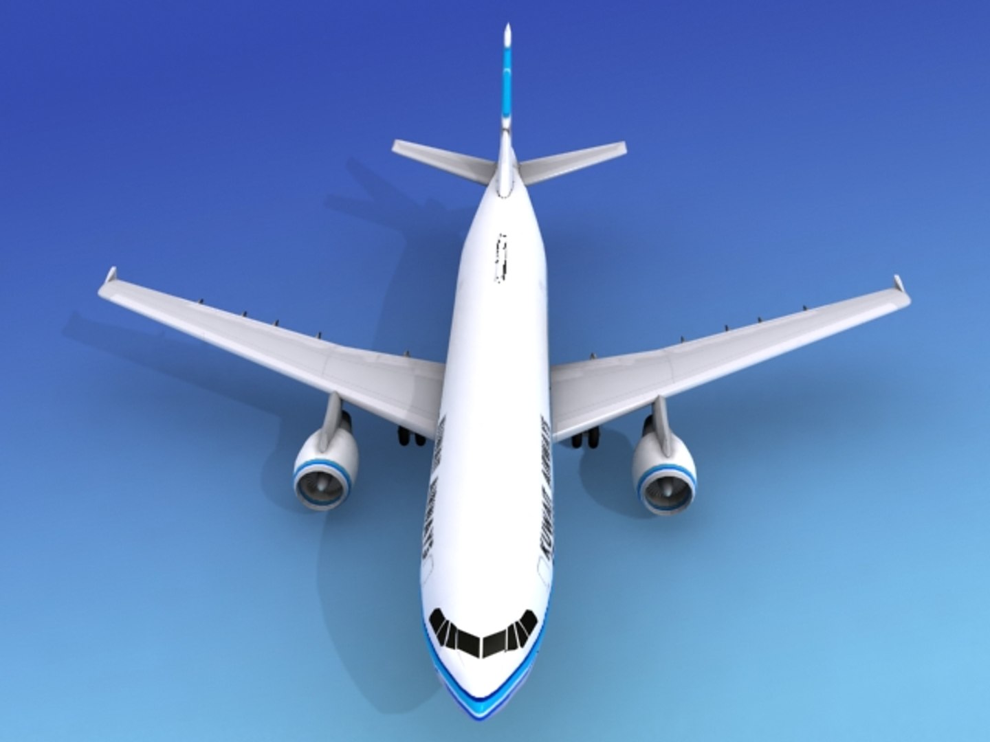 Airline Airbus A300 3d Model