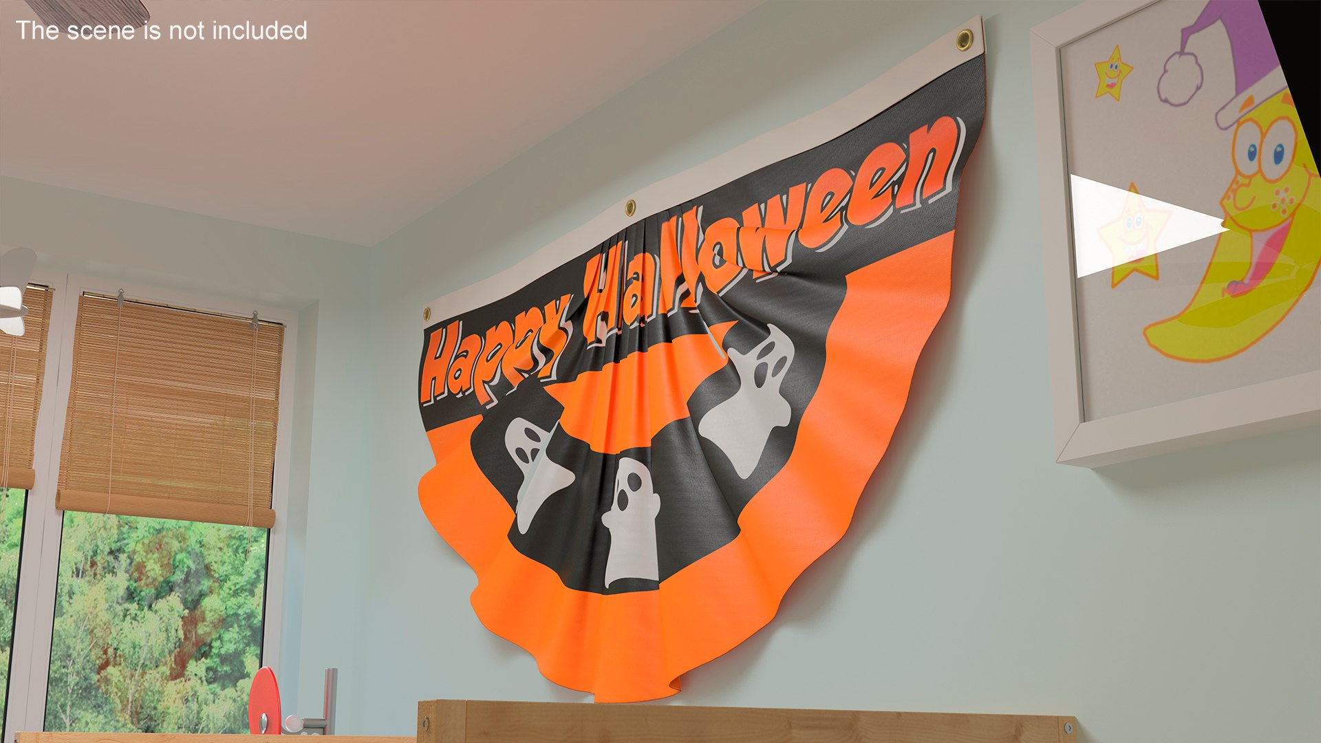 Halloween Bunting Flag Banner Model - TurboSquid 2116247