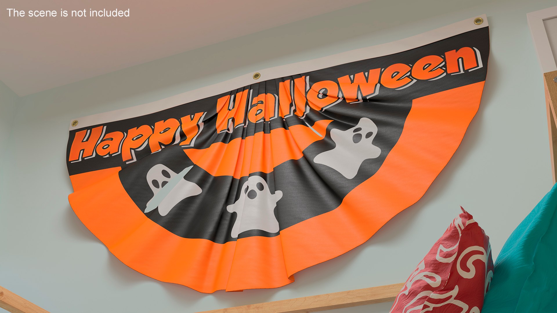 Halloween Bunting Flag Banner Model - TurboSquid 2116247