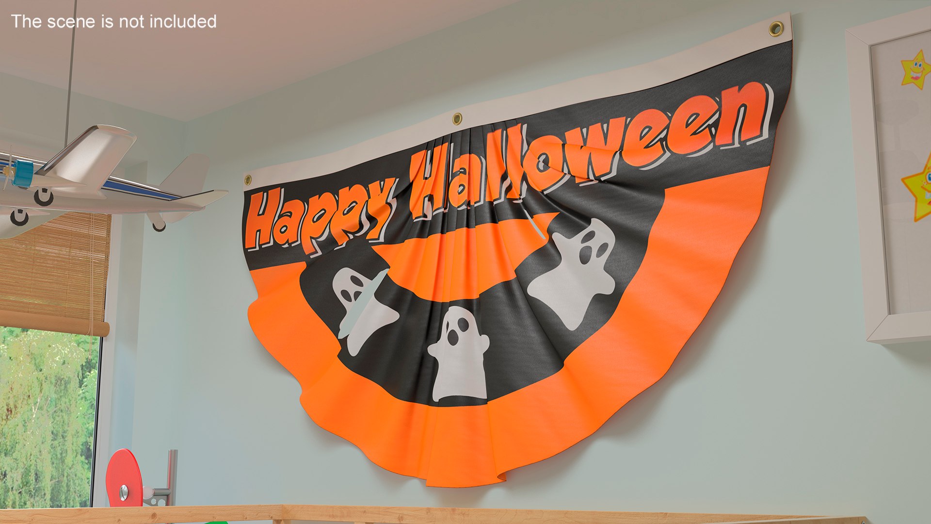 Halloween Bunting Flag Banner Model - TurboSquid 2116247