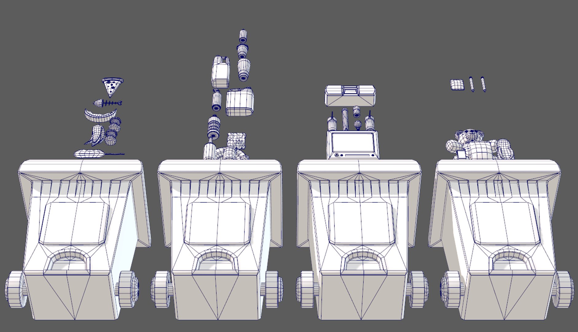 3D garbage cartoon props model - TurboSquid 1495765