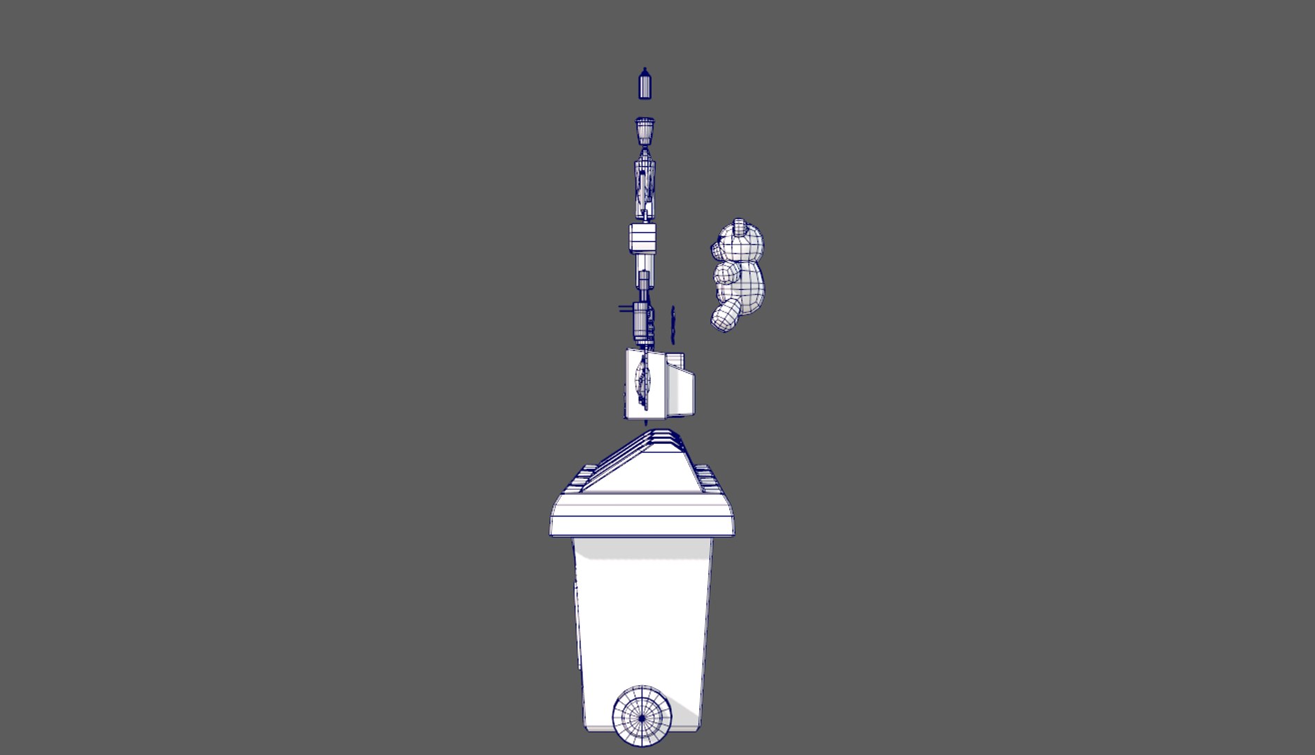 3D garbage cartoon props model - TurboSquid 1495765