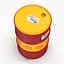 3d Model Of Oil Barrel Shell