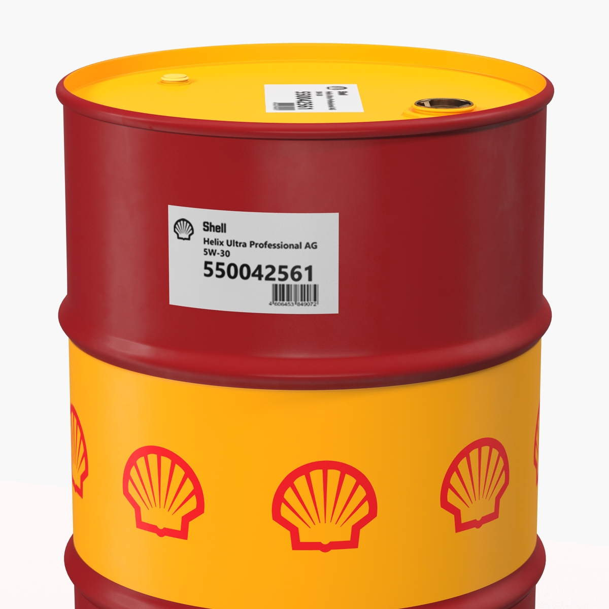 3d model of oil barrel shell