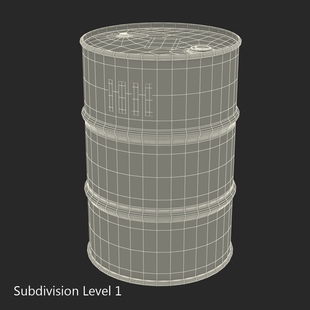 3d Model Of Oil Barrel Shell