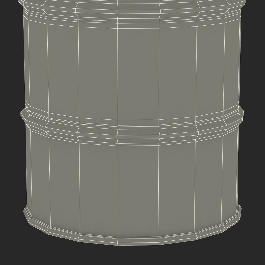 3d Model Of Oil Barrel Shell