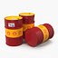 3d Model Of Oil Barrel Shell