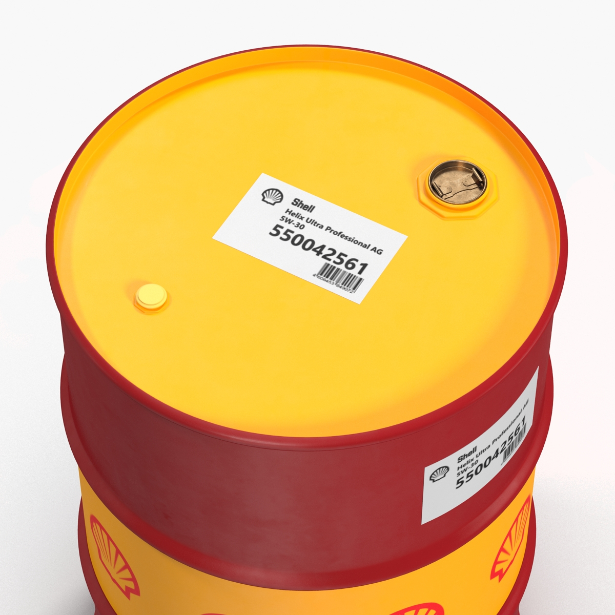 3d model of oil barrel shell