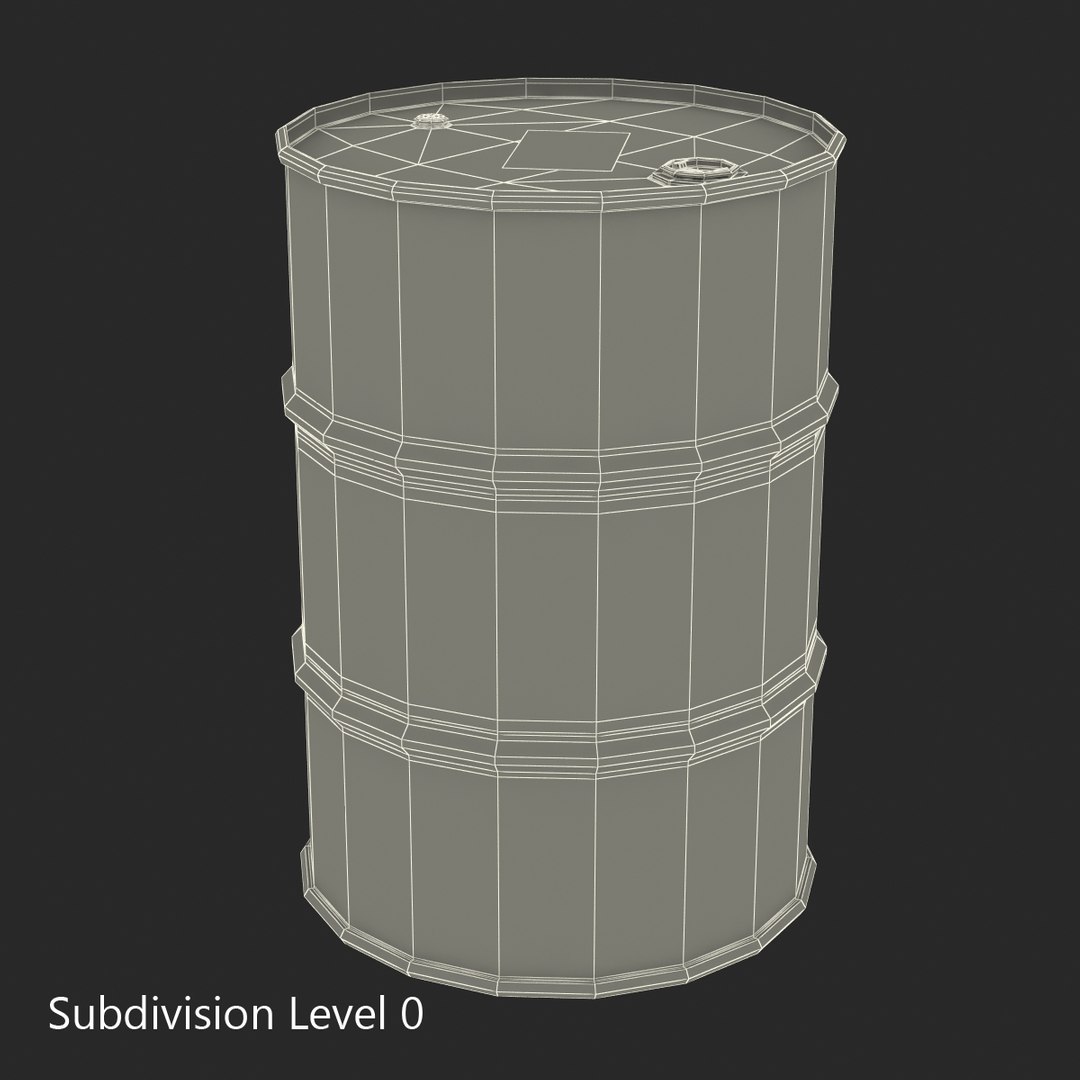 3d Model Of Oil Barrel Shell