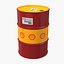 3d model of oil barrel shell