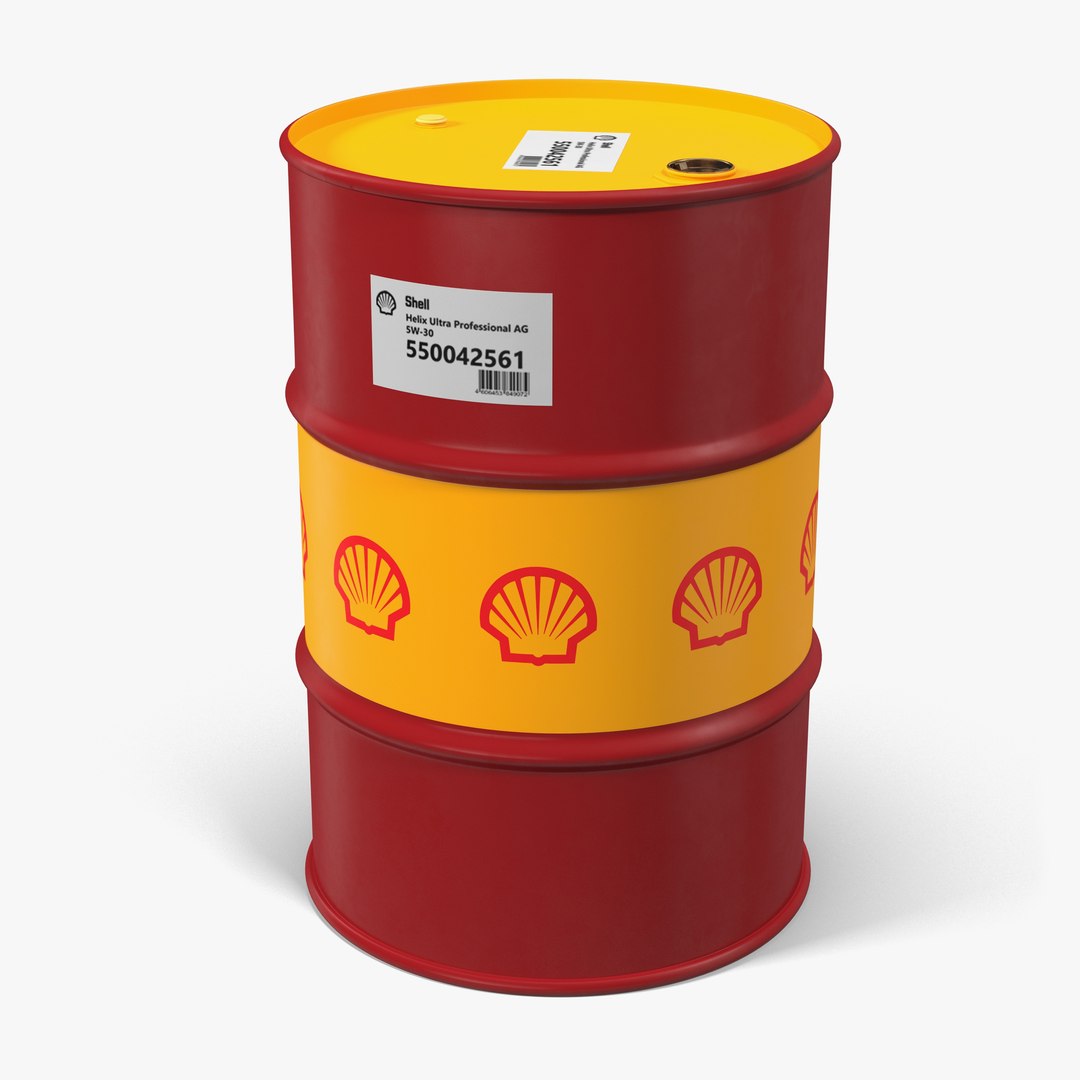3d model of oil barrel shell