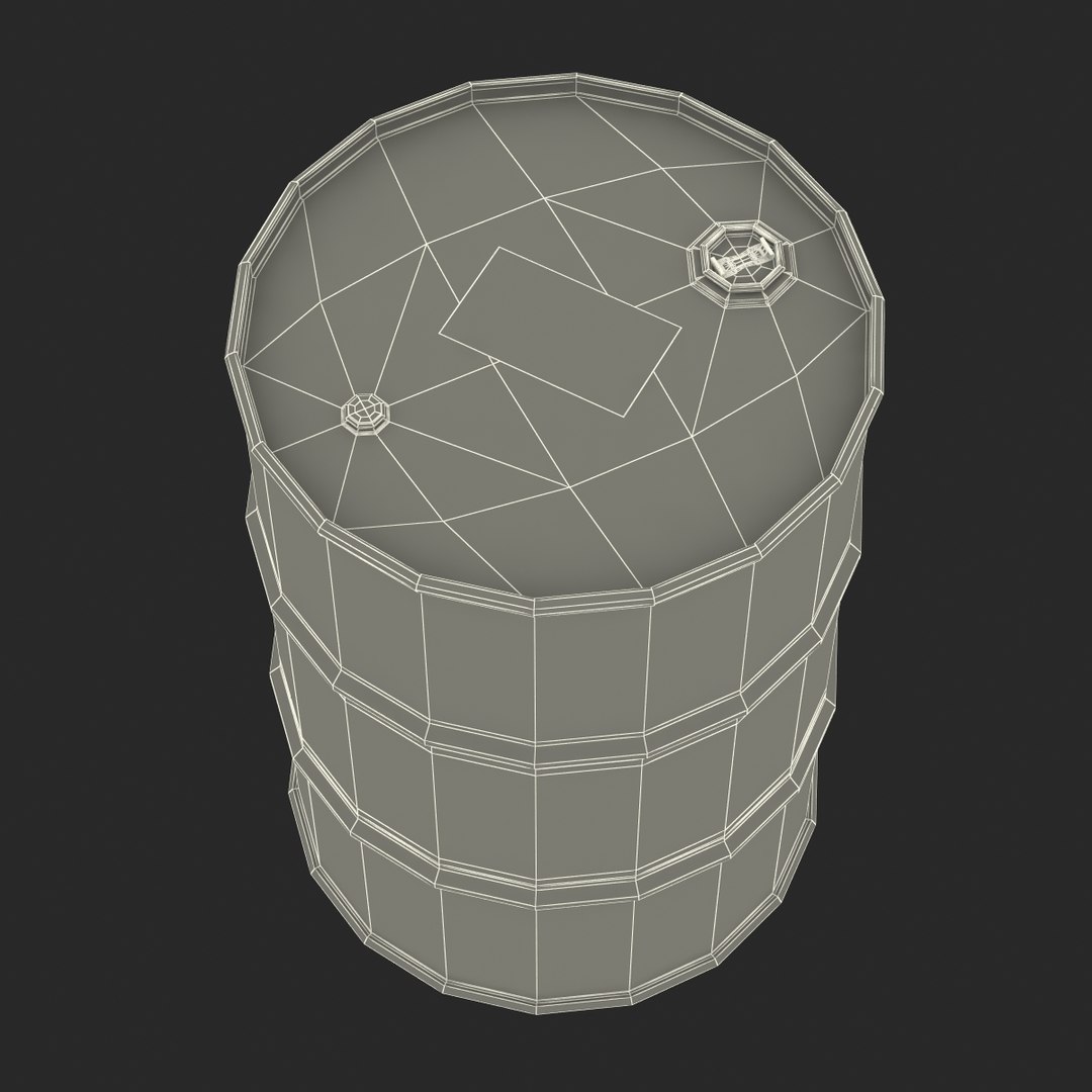 3d Model Of Oil Barrel Shell