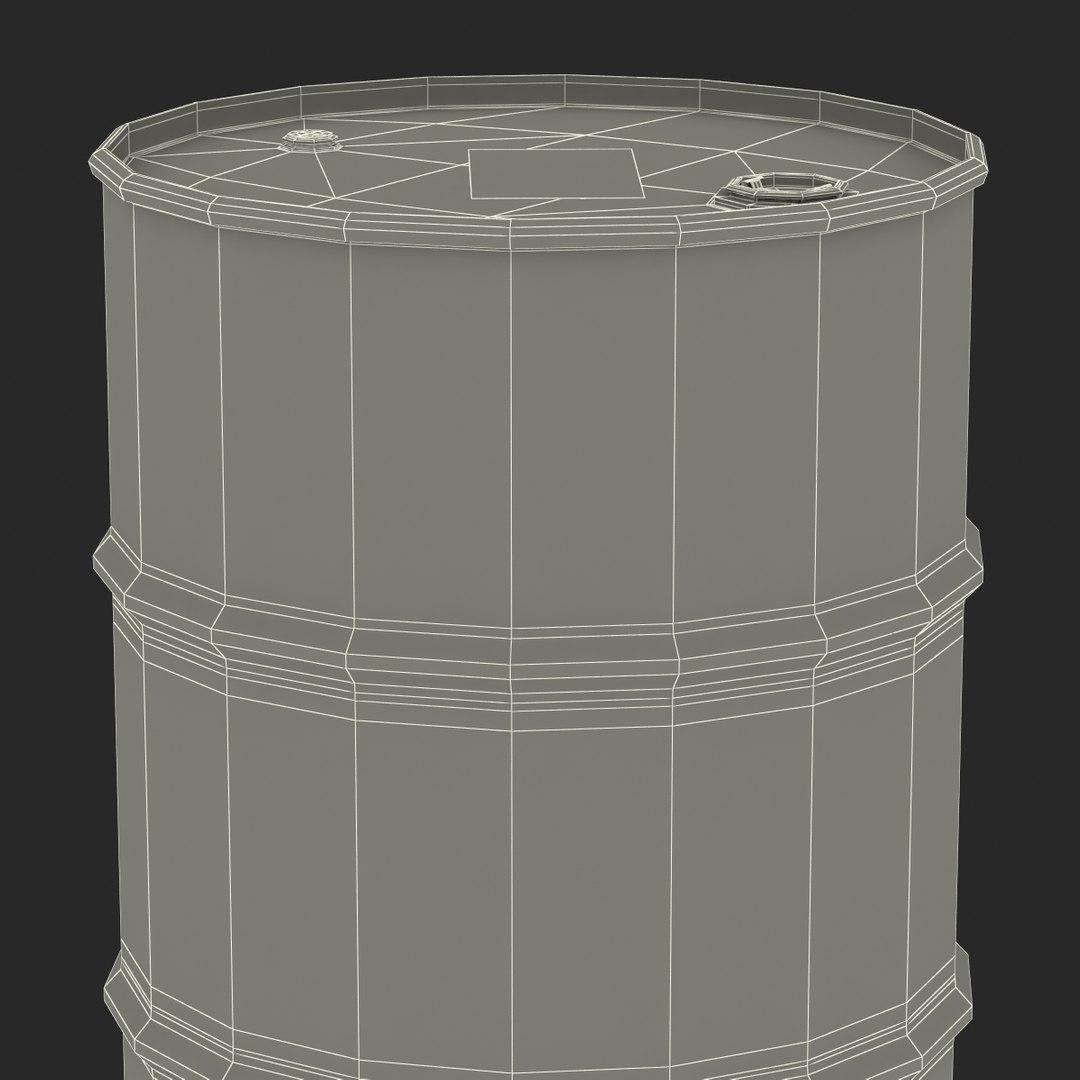 3d Model Of Oil Barrel Shell
