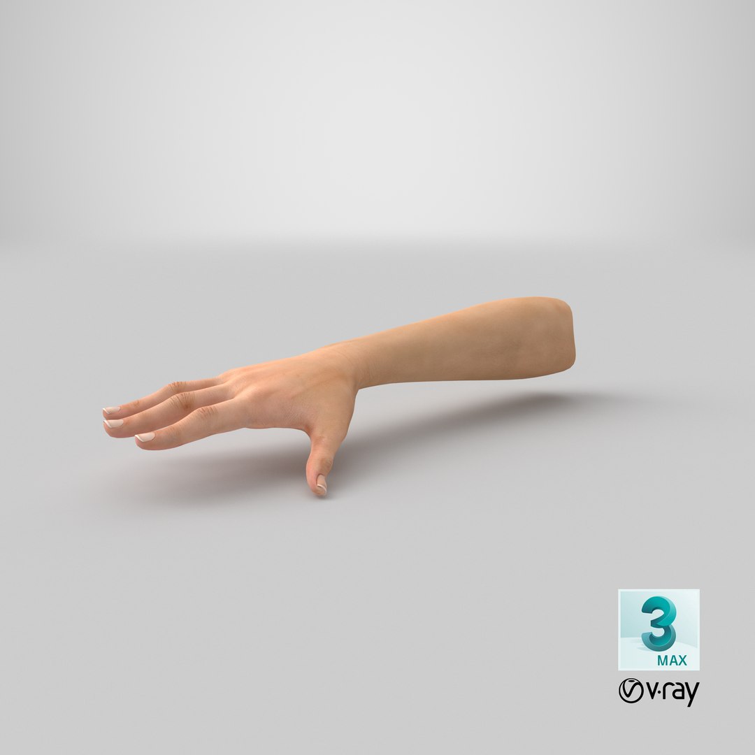 Australoid Female Hand 3D Model - TurboSquid 1394001