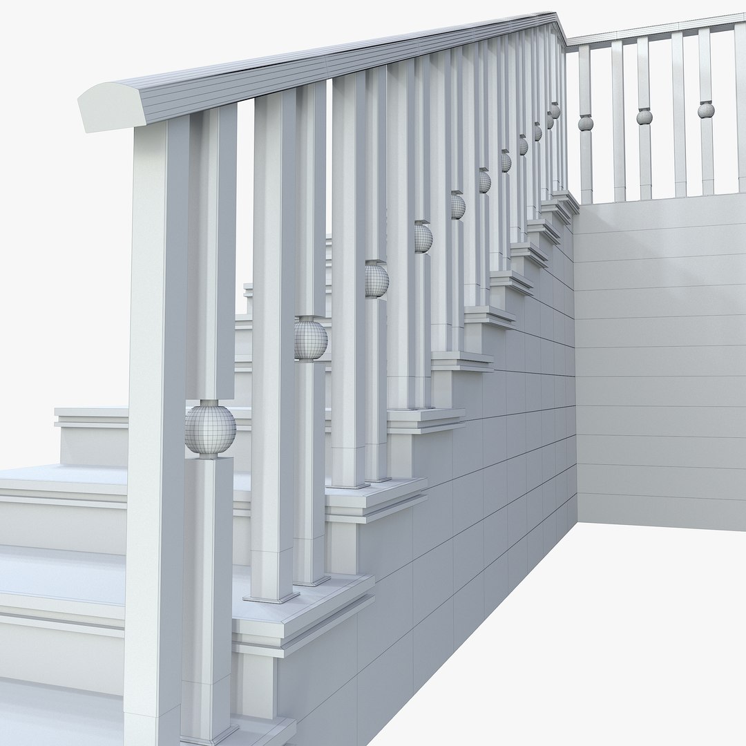 3D Stair Step Model - TurboSquid 1695031
