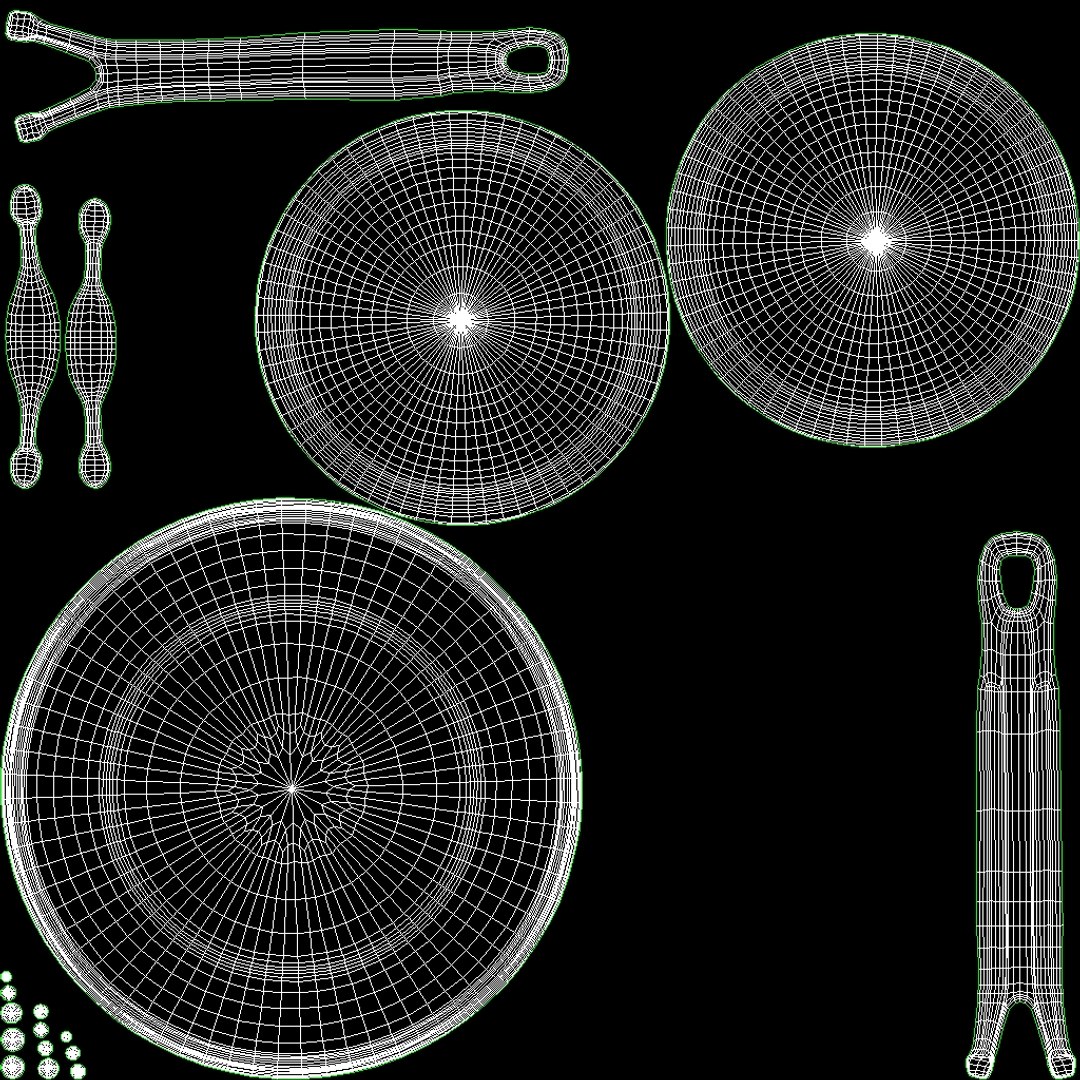 3D Model Stainless Steel Cookware Pan V4 - TurboSquid 2003459