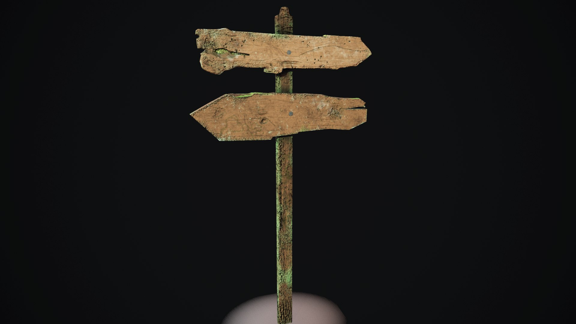 Old signpost model - TurboSquid 1226711