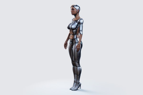 Rigged Female Cyborg Robot Droid 3D model - TurboSquid 1742360