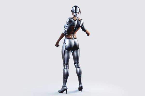 Rigged Female Cyborg Robot Droid 3D model - TurboSquid 1742360