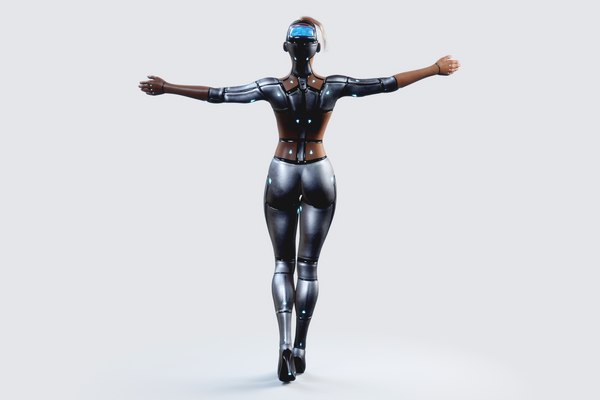 Rigged Female Cyborg Robot Droid 3D model - TurboSquid 1742360