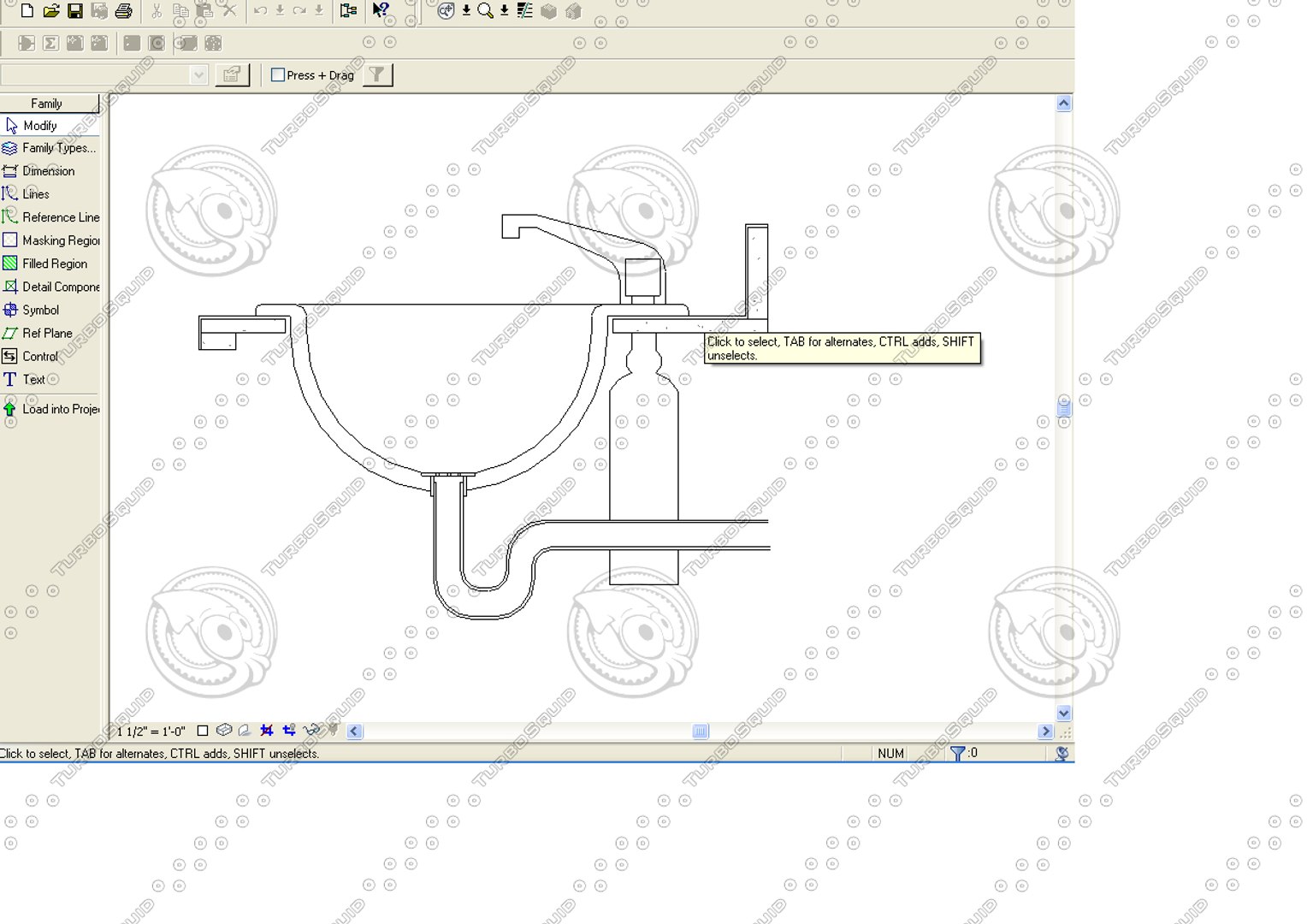 3d Model Section View Sink