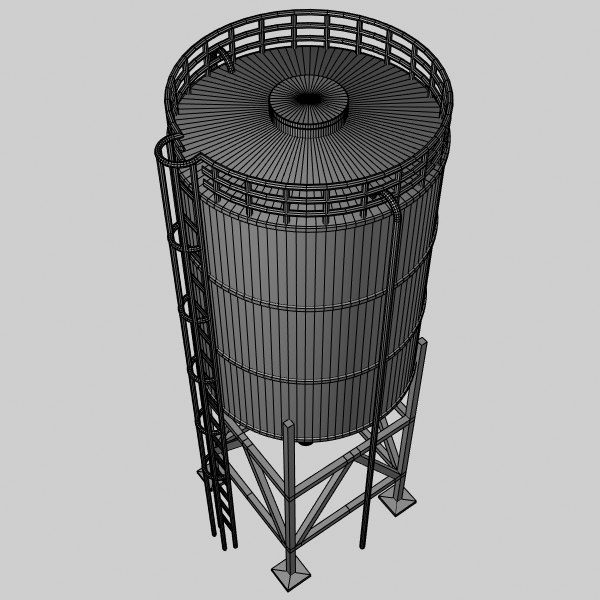 3ds silo grain