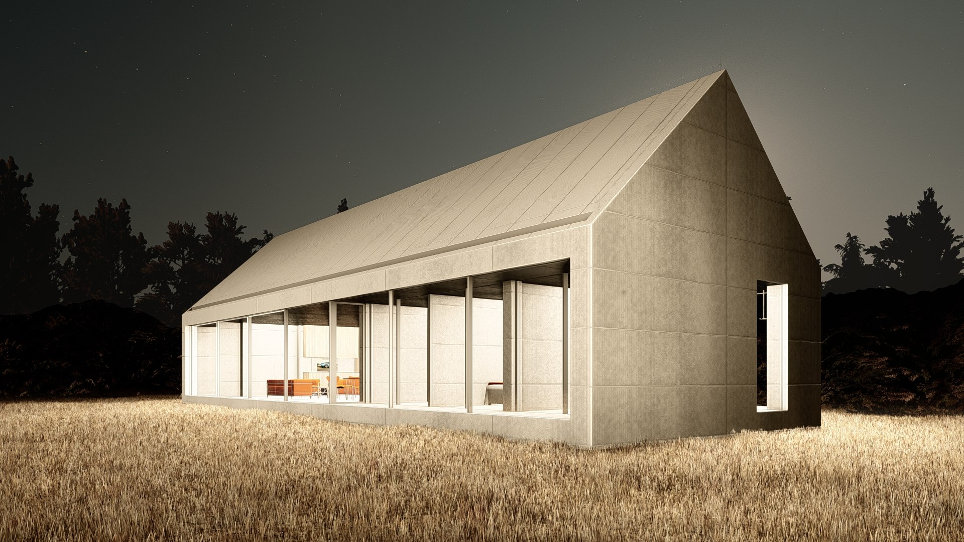 3D Modern Forest House Model - TurboSquid 1846518