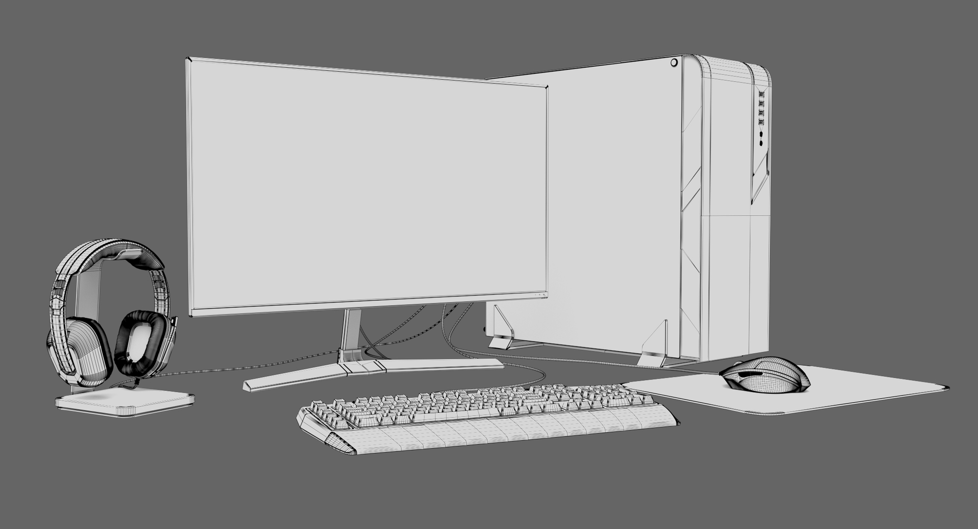 Generic gaming desktop pc 3D model - TurboSquid 1307395