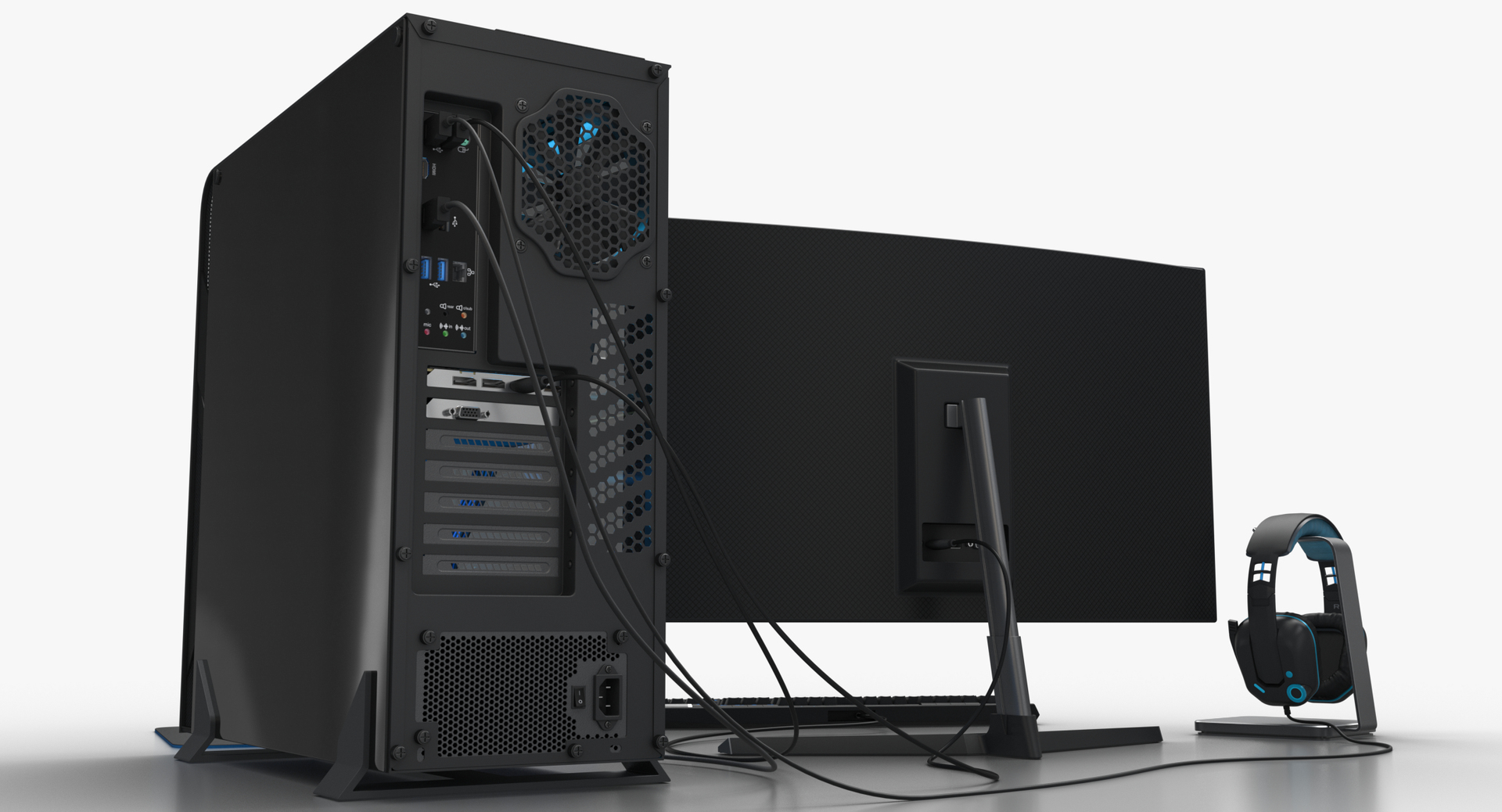 Generic gaming desktop pc 3D model - TurboSquid 1307395