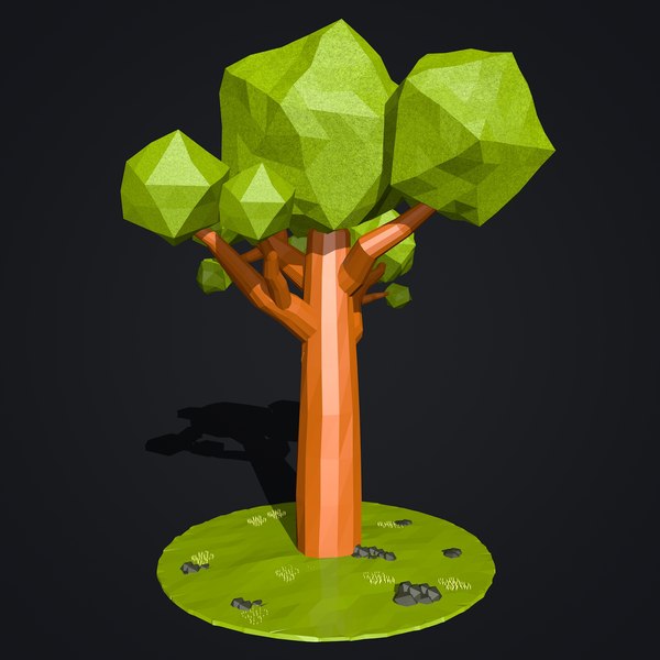 3d model cartoon tree