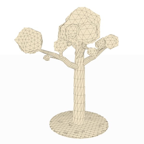 3d model cartoon tree