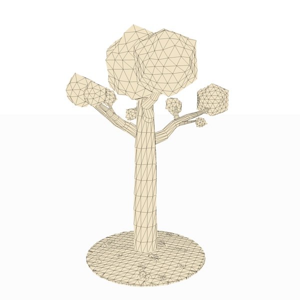 3d model cartoon tree