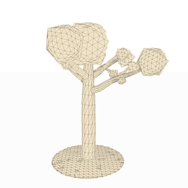 3d model cartoon tree