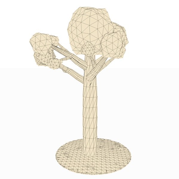 3d model cartoon tree