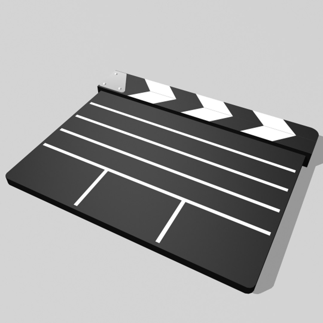 3d Movie Clapboard Model