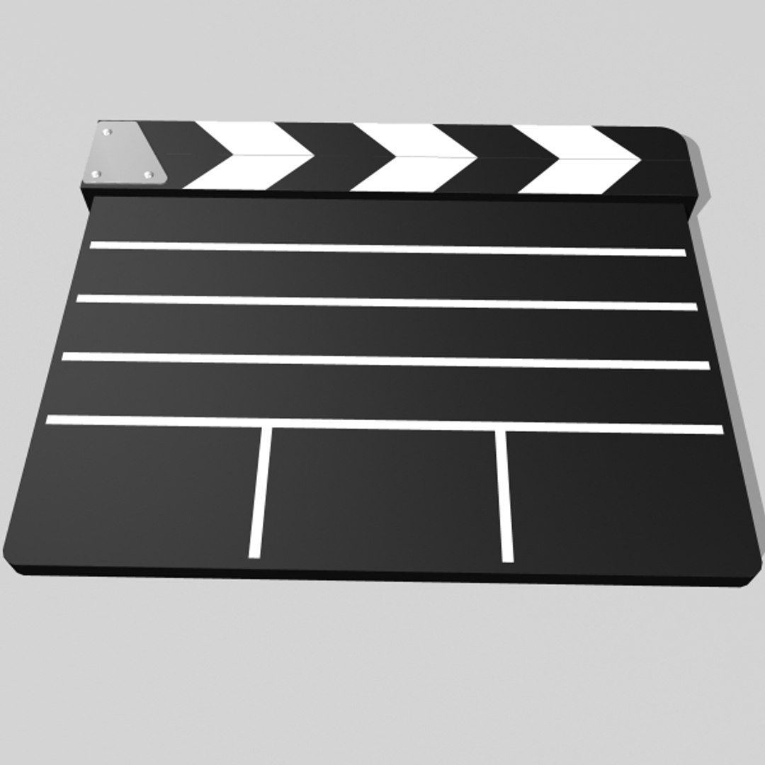 3d Movie Clapboard Model
