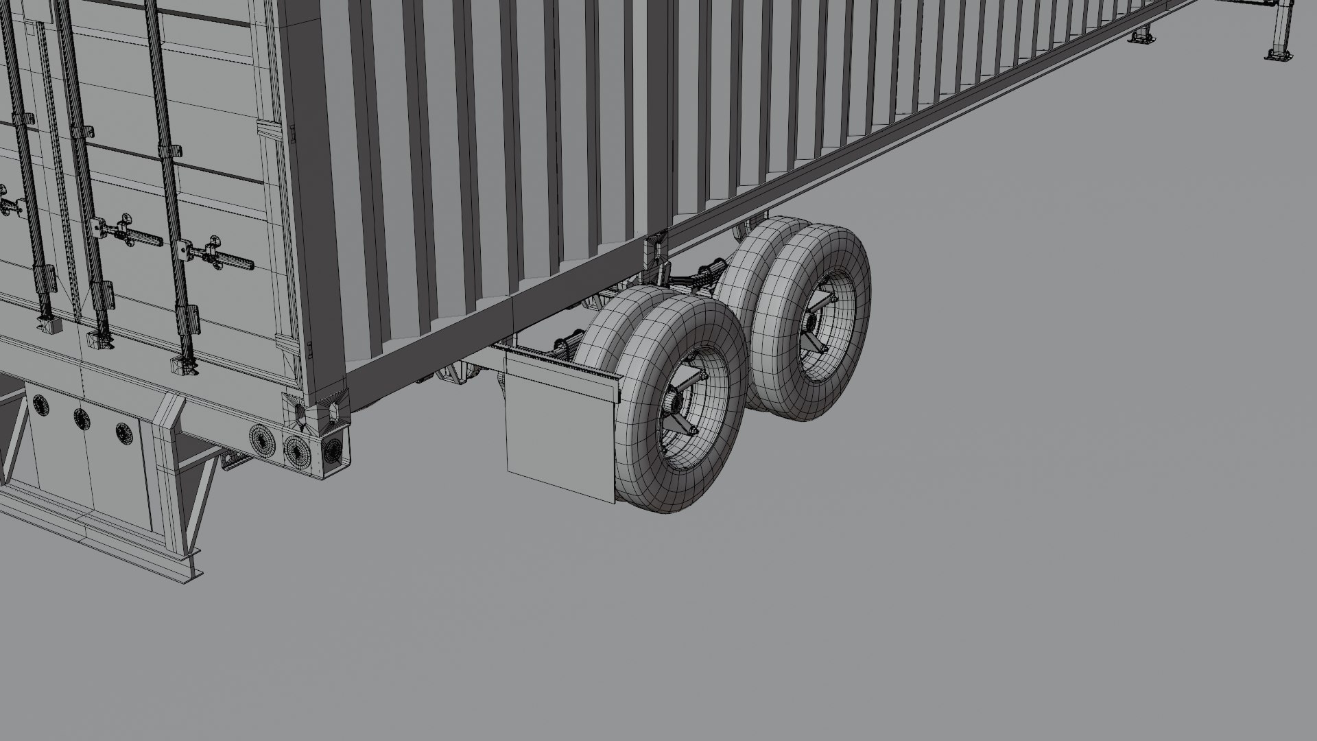 3D 53 Foot Shipping Container And Trailer Model - TurboSquid 1807281