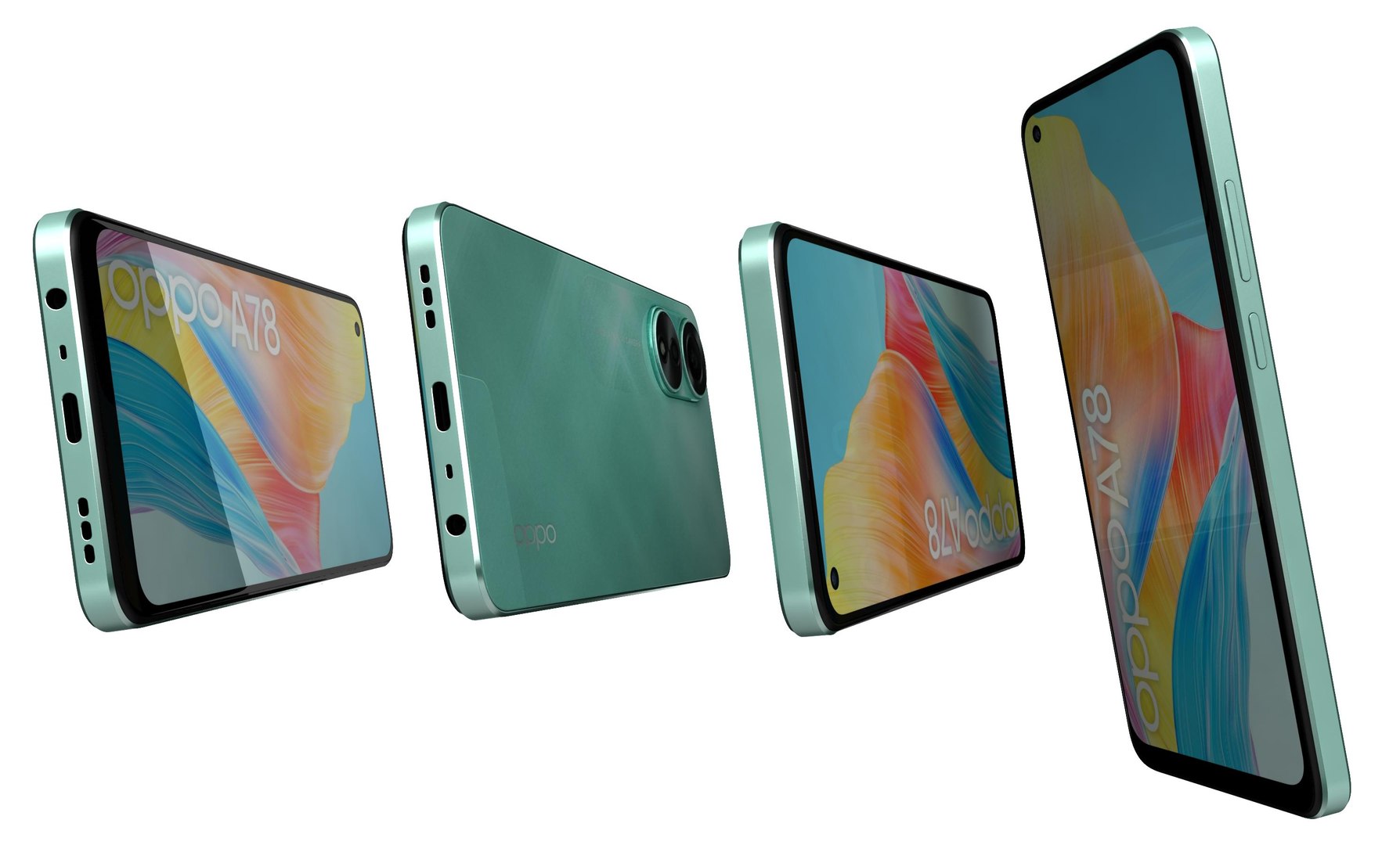 Oppo A78 4G Green 3D Model - TurboSquid 2099132