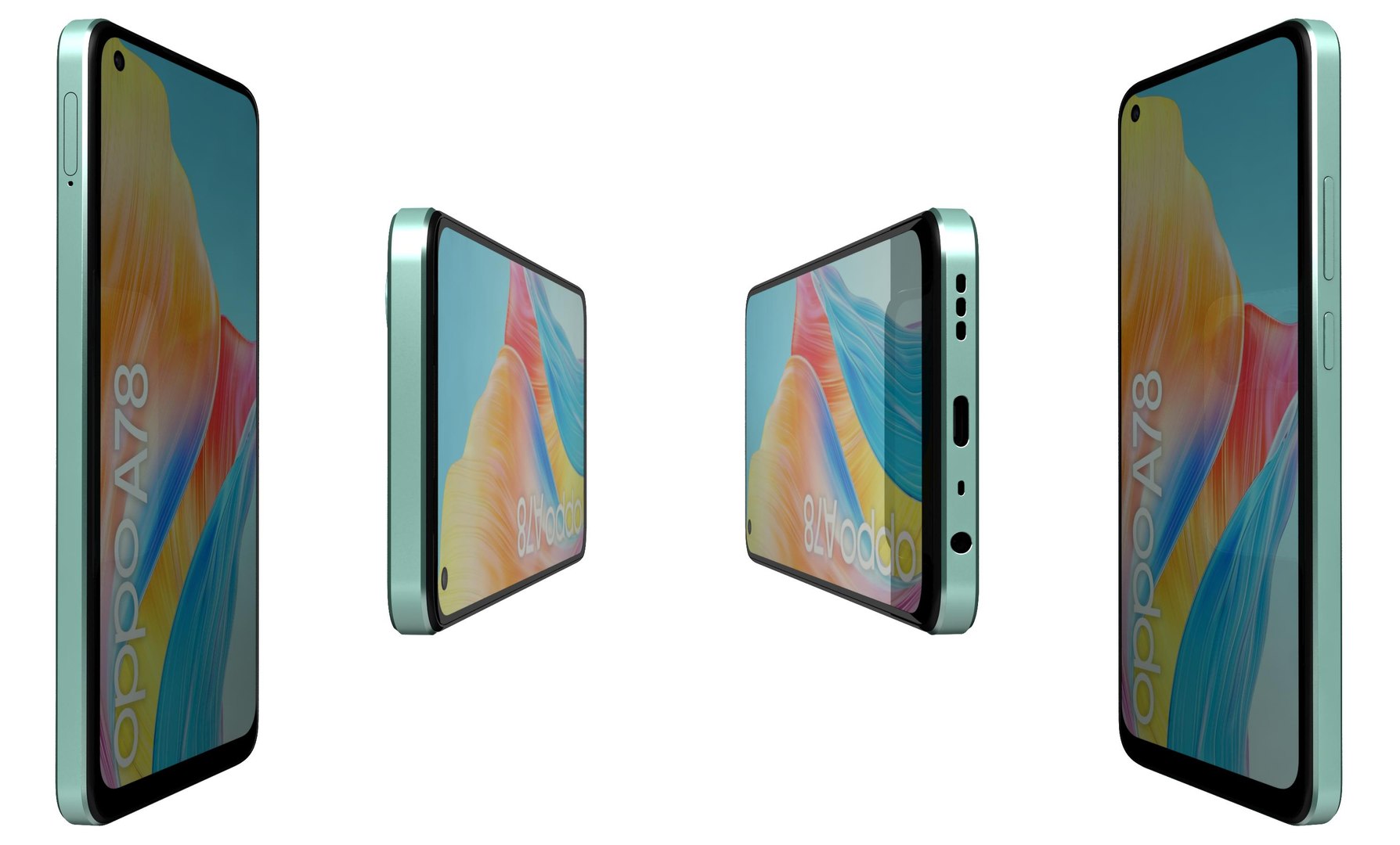 Oppo A78 4G Green 3D Model - TurboSquid 2099132
