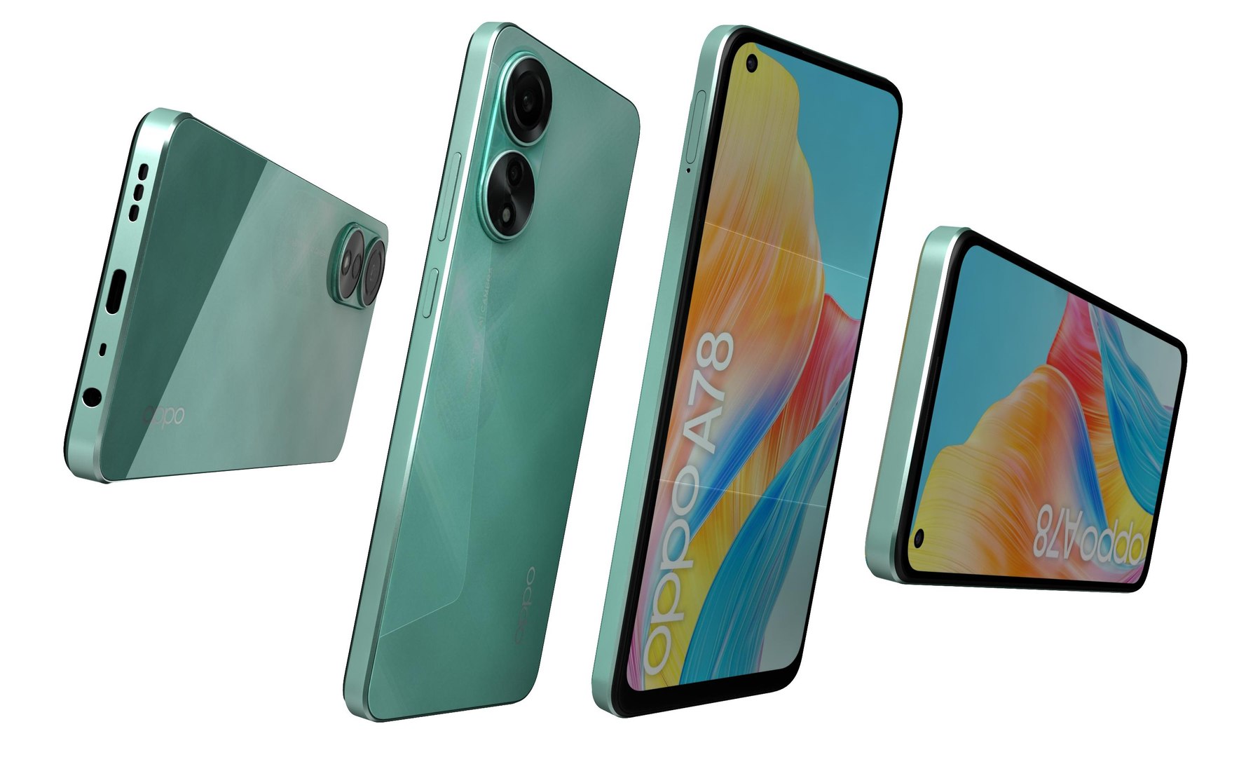Oppo A78 4G Green 3D Model - TurboSquid 2099132