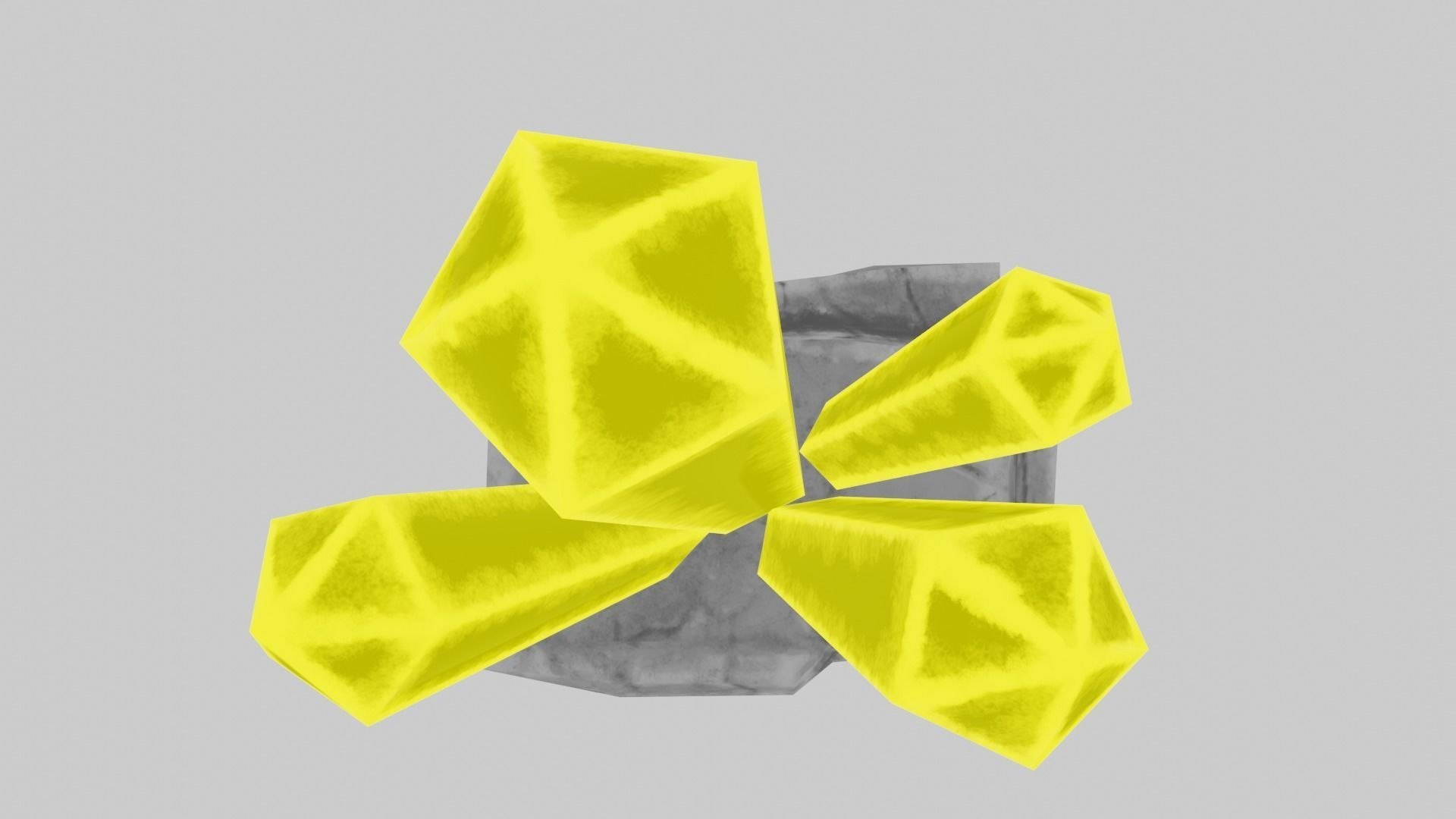 Yellow Stylized Rock Crystal Cluster Version 1 3D model - TurboSquid ...