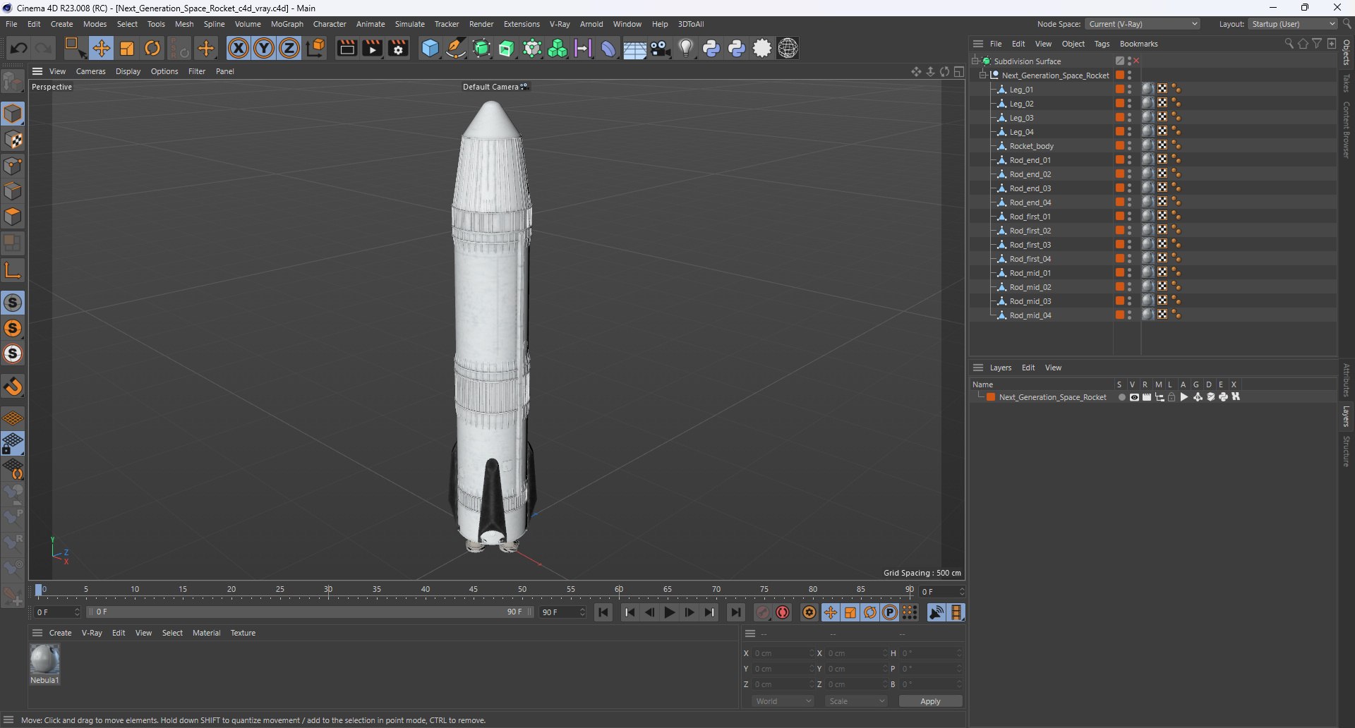 Next Generation Space Rocket 3D Model - TurboSquid 2329693