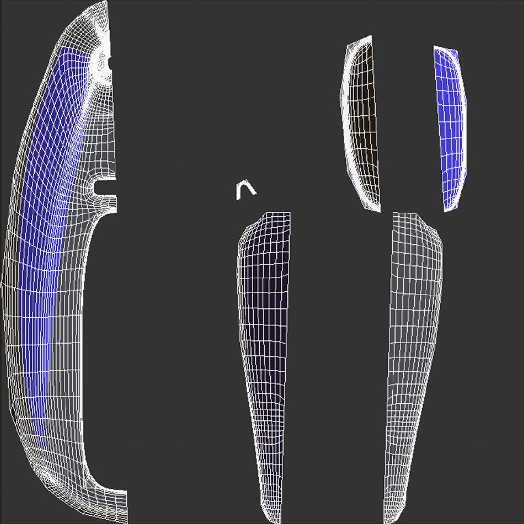 3D model Dive Flippers Blue - TurboSquid 2150984