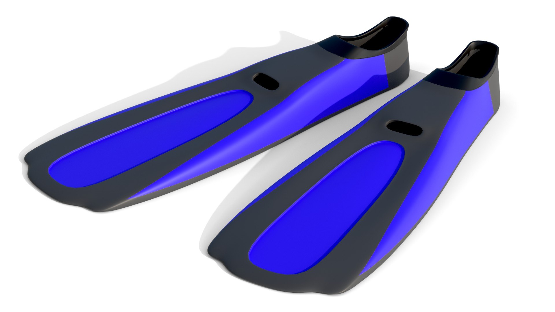 3D model Dive Flippers Blue - TurboSquid 2150984