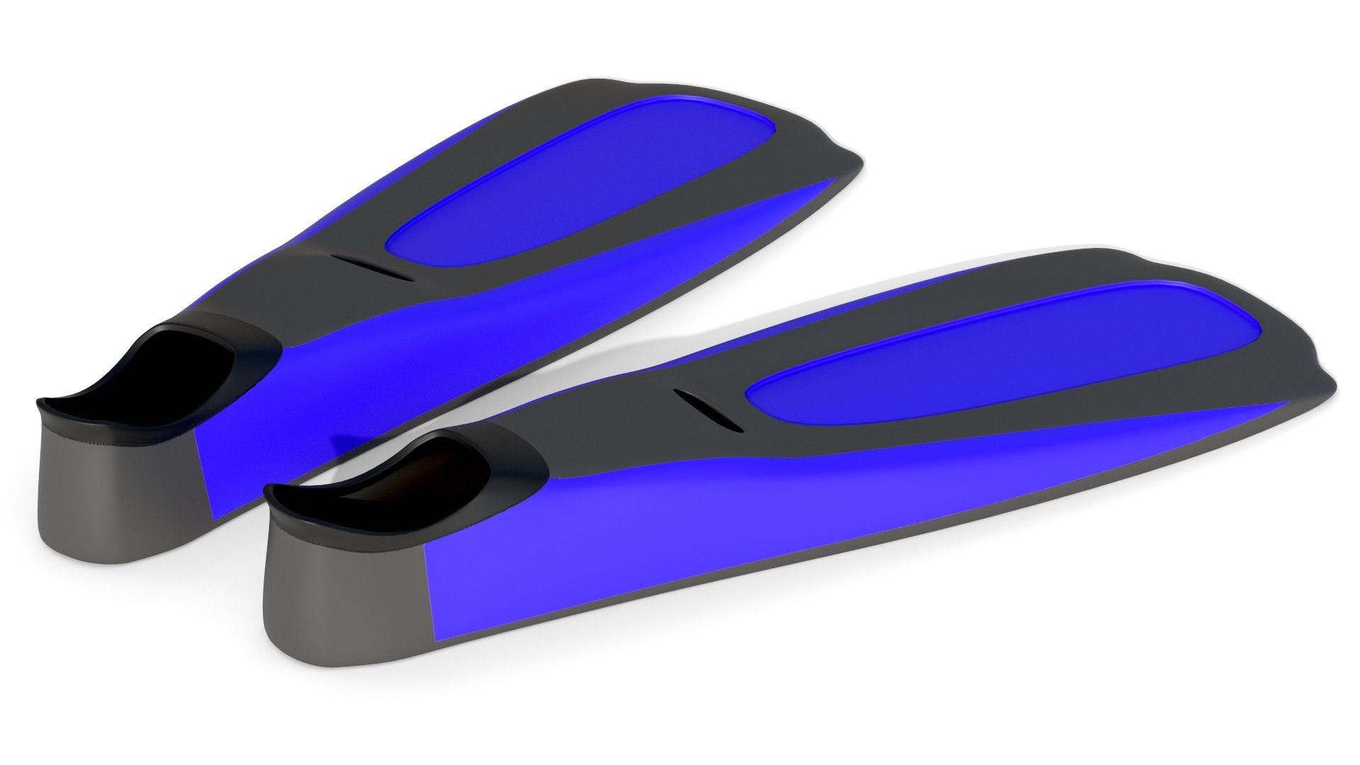 3D model Dive Flippers Blue - TurboSquid 2150984