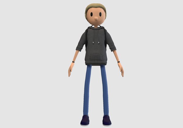 cartoon school boy 3D 모델 - TurboSquid 1913597