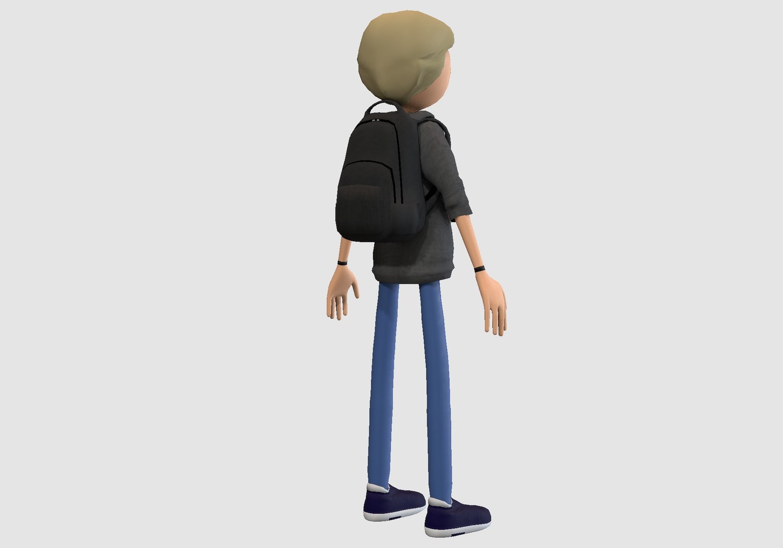 3D Cartoon School Boy - TurboSquid 1913597