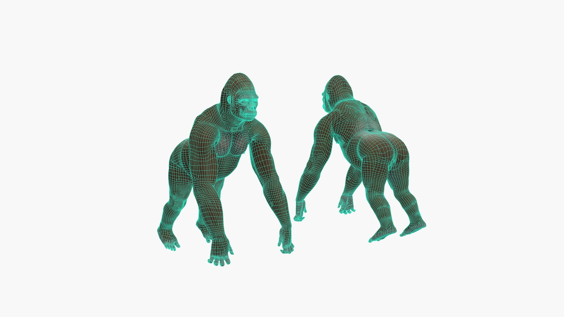 3D Gorilla Model - TurboSquid 2345684