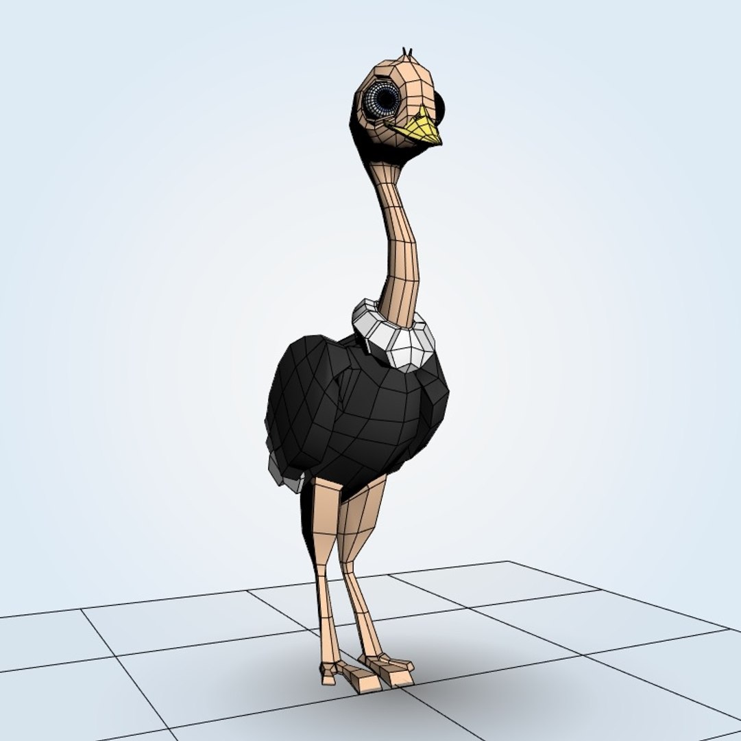 Ostrich 3D - TurboSquid 1895877