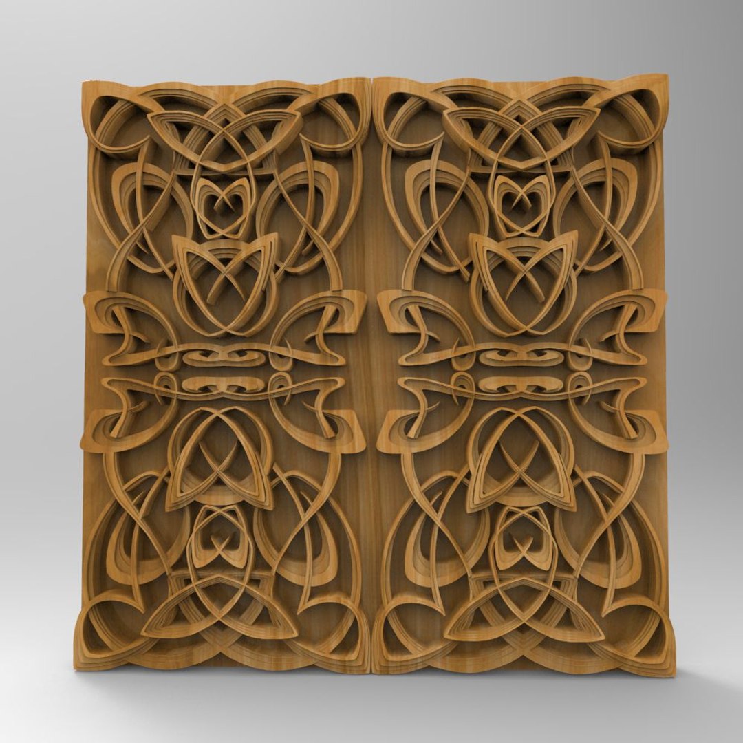 wall panel stl cnc 3d model